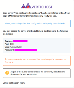 How to Connect to a Windows VPS? | VerticHost Knowledge Base